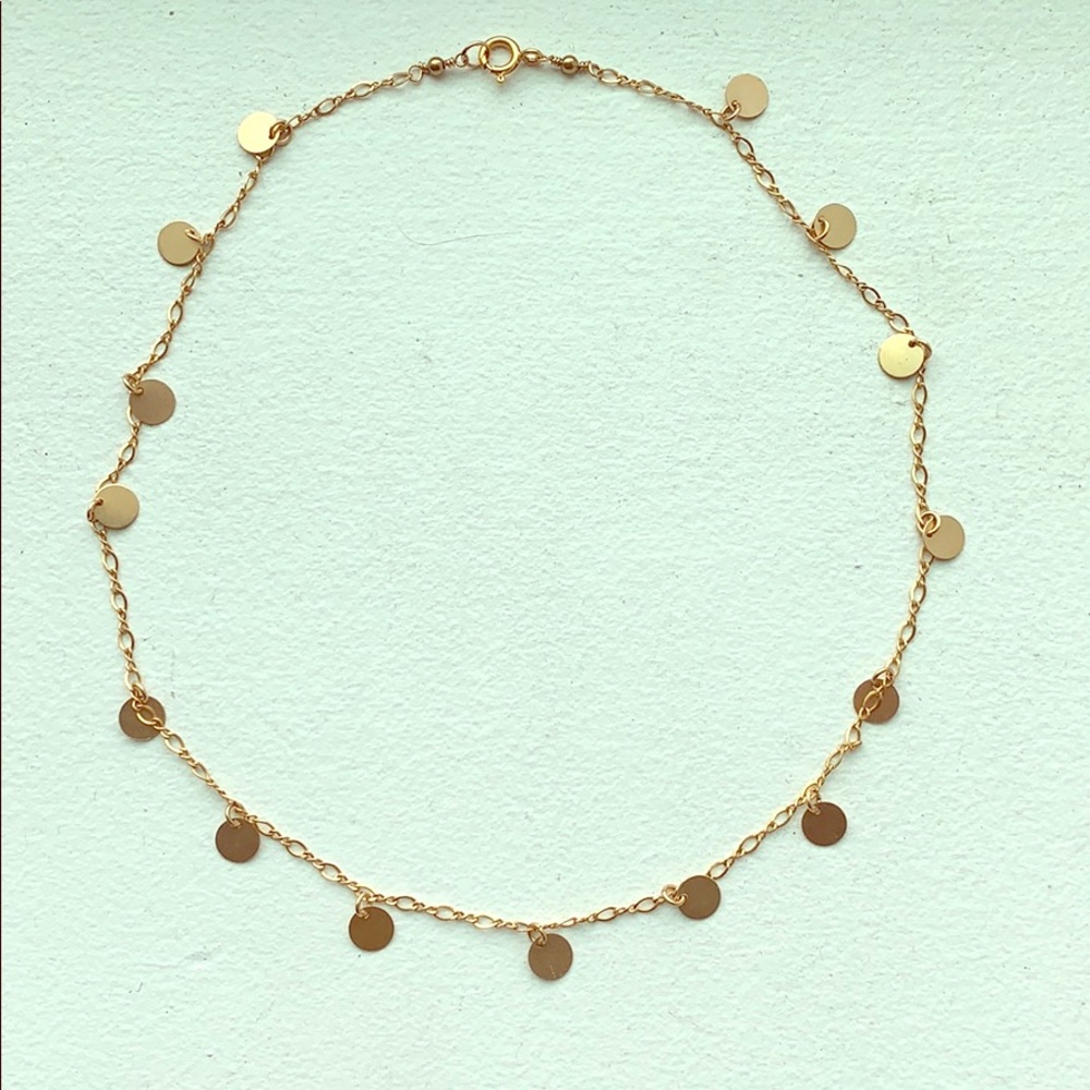 Gold Color Necklace. 17” Long. - Gem